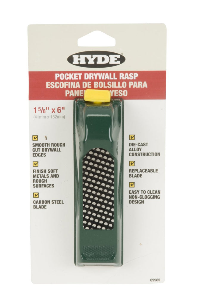 HYDE 09985 Pocket Drywall Rasp, 1-5/8" x 6" — LIfe and Home