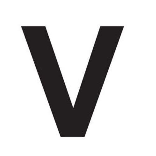 Fleet Letter V, 3", Black Decal, shop building hardware equipments at ...