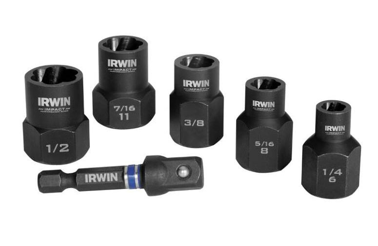 Irwin 1859143 Impact Bolt Grip Deep Well Bolt Extractor Set, 6-Piece ...