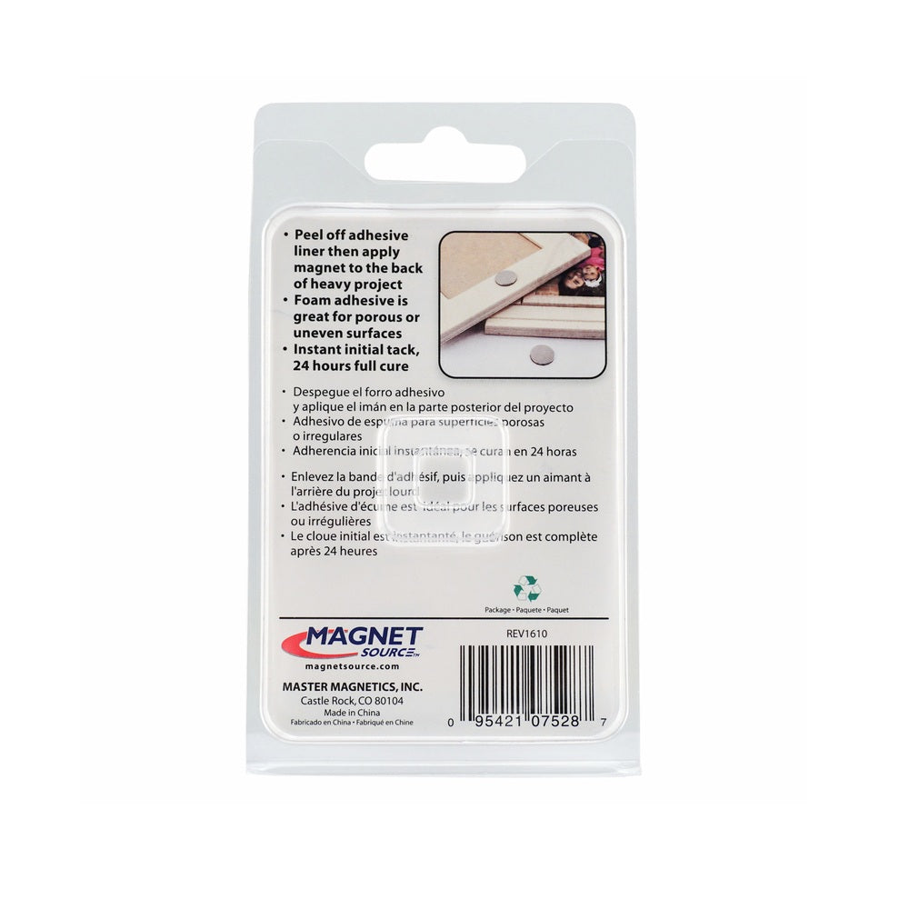 Master Magnetics 07528 Disc Magnets with Adhesive, Silver — LIfe and Home