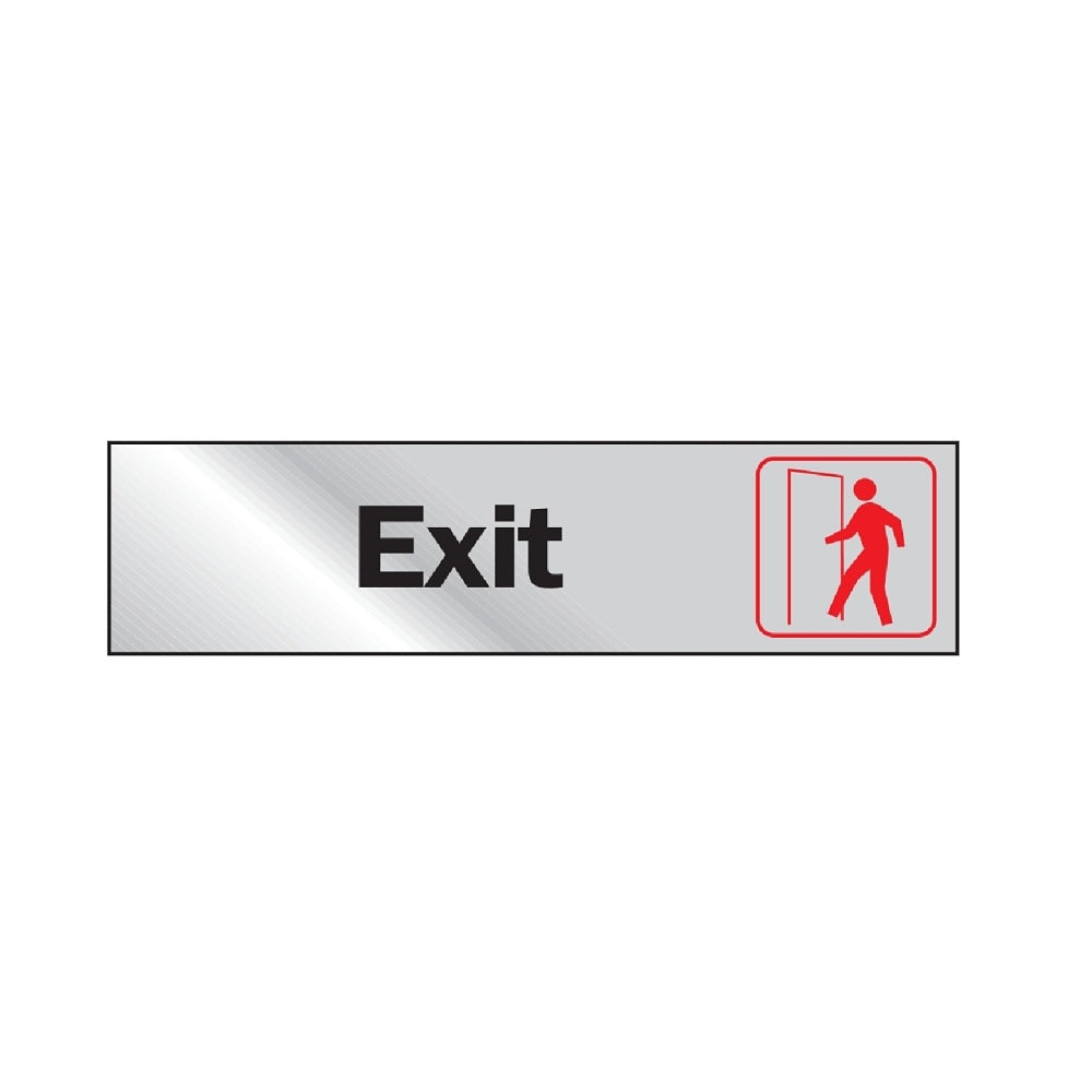 HY-KO 471 Graphic Exit Sign, Vinyl, 2 Inch x 8 Inch — LIfe and Home