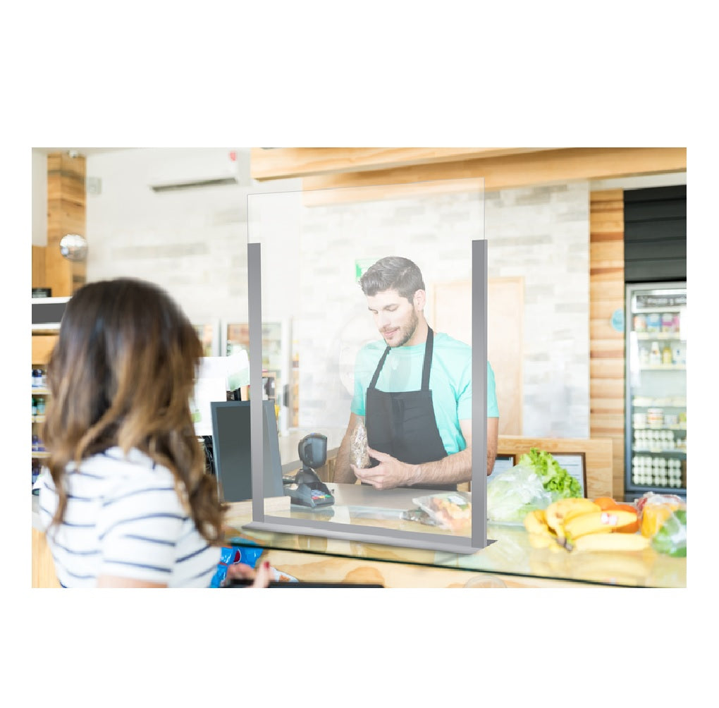 M-D 55400 Counter Cashier Shield, Acrylic — LIfe and Home