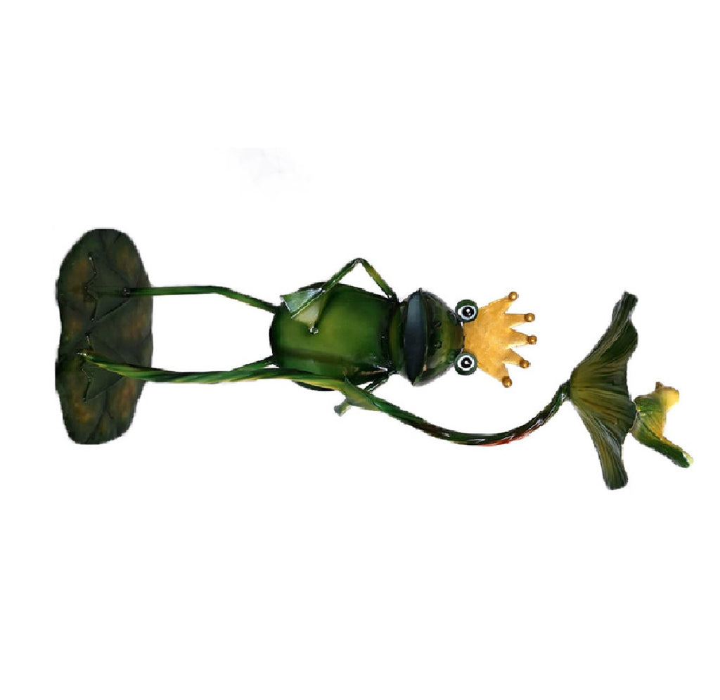 Infinity JQ12841G King Frog Statue, Iron, Green — LIfe and Home