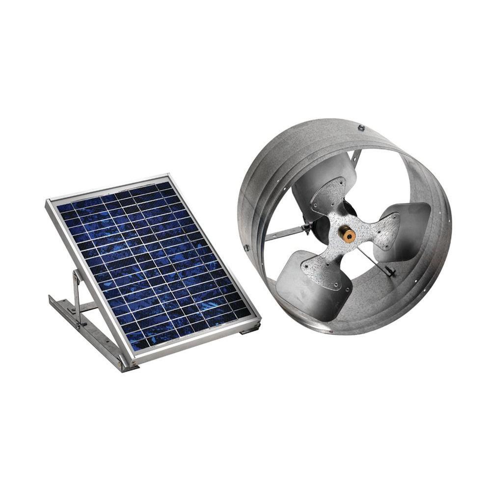 L L Building Products PGSOLAR Solar Powered Gable Mount Roof Vent ...