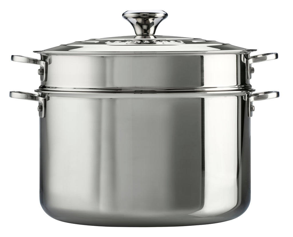 Premium Stainless Steel Stock Pot With Lid & Colander Insert on sale ...
