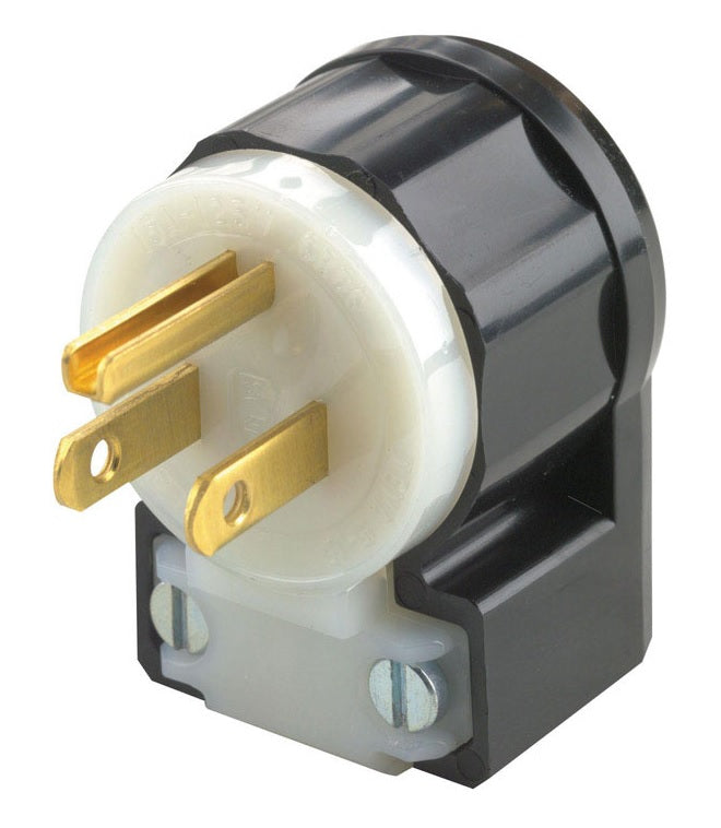 3-Wire Angle Grounding Plug, 15 Amp, shop electrical material & goods ...