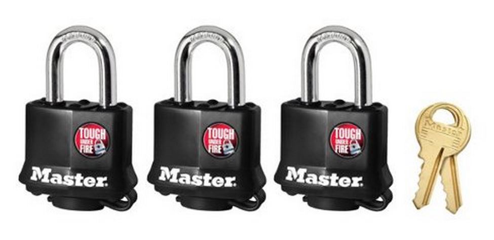 Laminated Steel Weatherproof Padlock, 1-1/2" x 1", low price ...