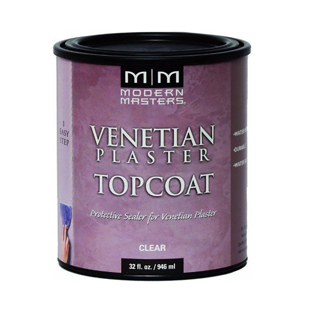 Modern Masters VP300QT Venetian Plaster Topcoat, Satin, 1 Quart