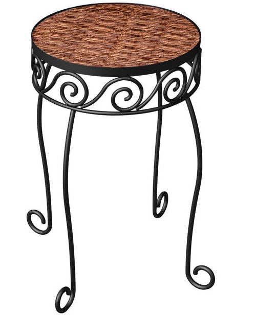 Steel & Wicker Ground Plant Stand on sale, landscape edging & fencing ...