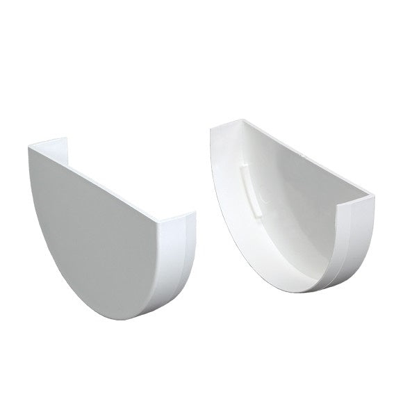 Half Round End Cap, Vinyl, White, low price, building material ...
