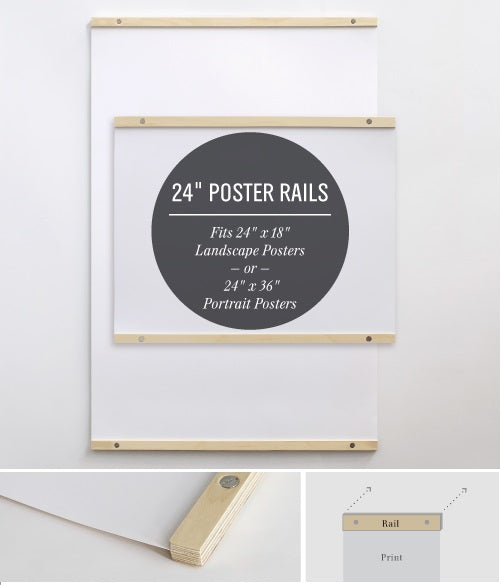 Pop Chart Lab RO-24 Hanging Rail, 24", Natural — LIfe and Home