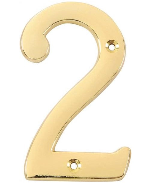 Prosource N-Z042PB3L-PS House Numbers #2, Zinc Die-Cast, low price ...