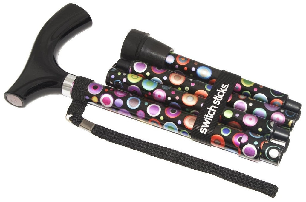 Switch Sticks Folding Walking Stick Cane, Bubbles — LIfe and Home