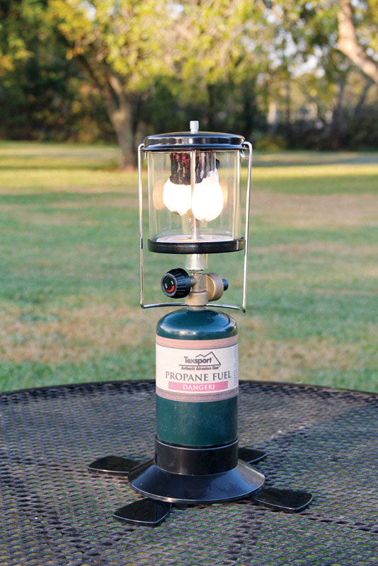 Texsport 14202 Double Mantle Propane Lantern, Black, Metal — LIfe and Home
