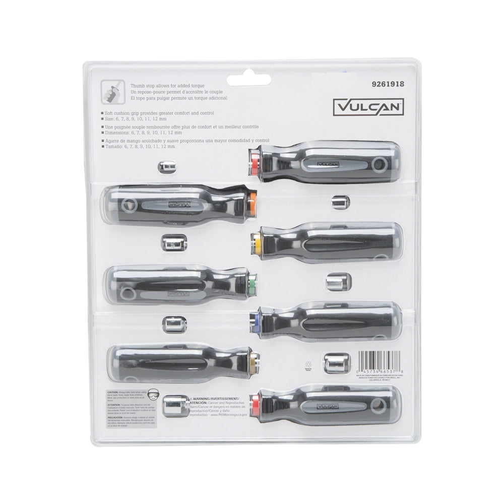 Vulcan SD-SET-4 Nutdriver Set, 7 Piece, Chrome Plated — LIfe and Home
