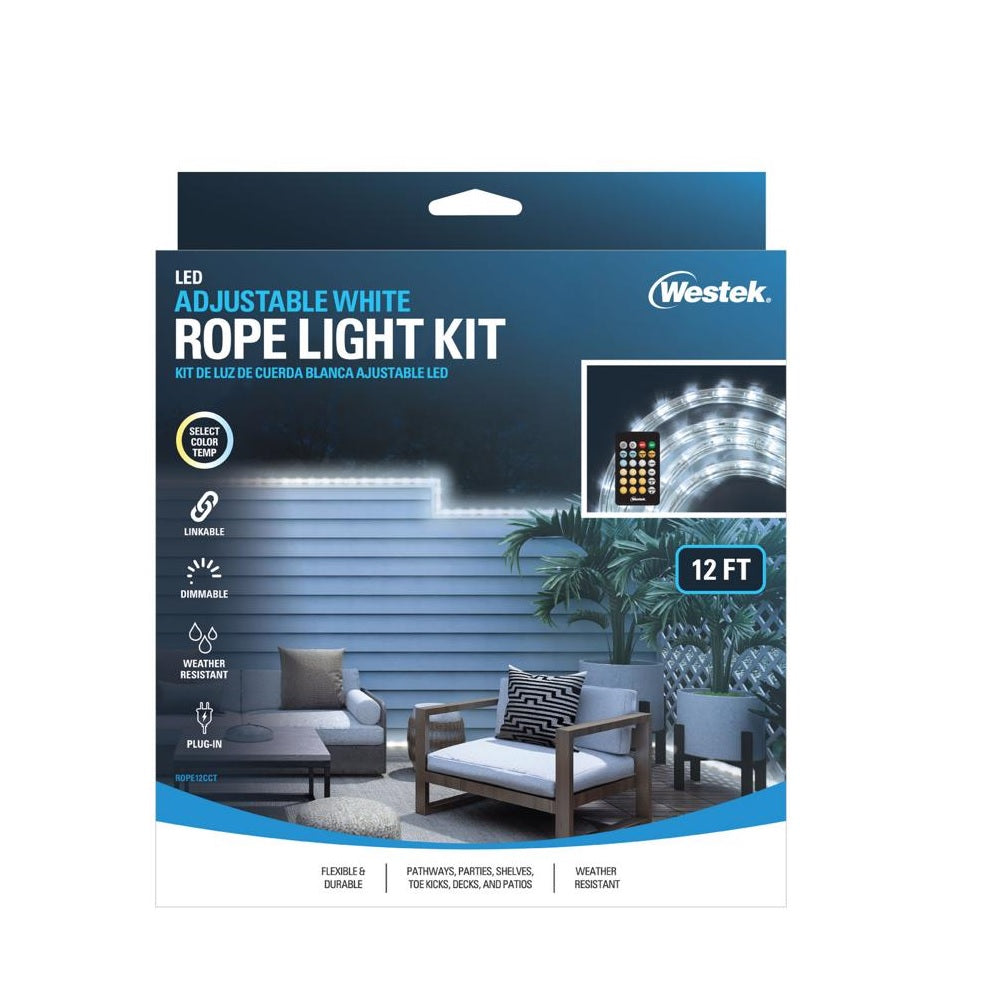 Westek ROPE12CCT Plug-In LED Rope Light Kit, White — LIfe and Home